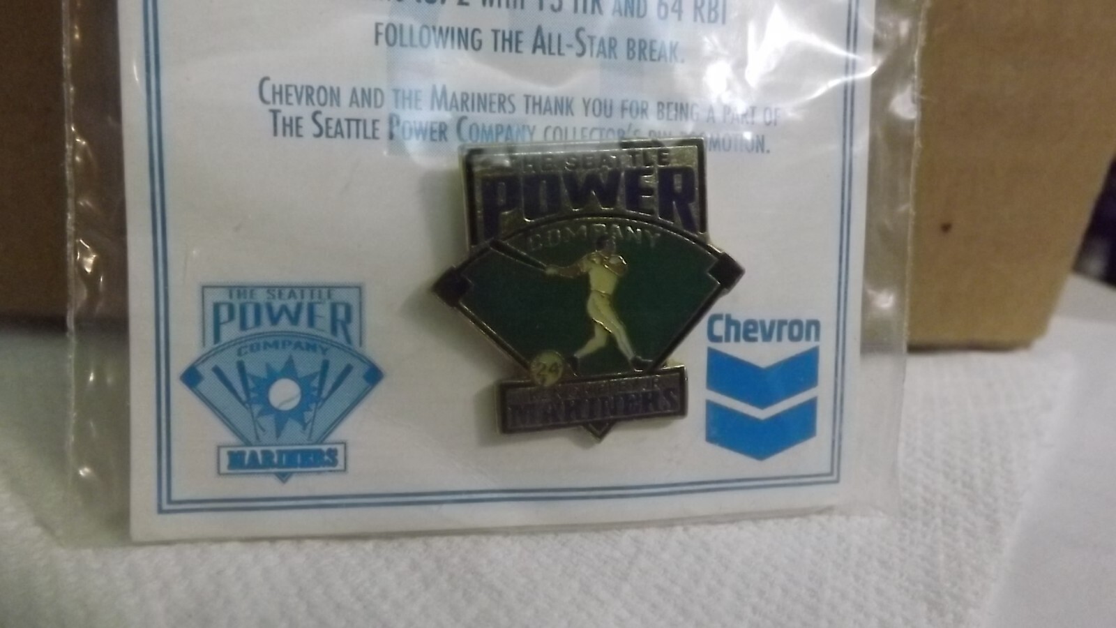 Ken Griffey Jr. "The Seattle Power Company" Seattle Mariners Lapel Hat ...