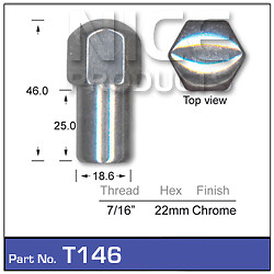 NICE PRODUCTS Chrome Nut T146 T146 | eBay
