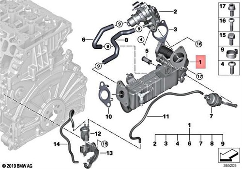 Genuine BMW F20 F21 114d 116d ed 3 doors 5 Exhaust Cooler 11718574794 ...