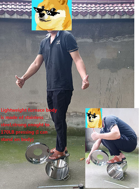 16 KG Gas Metal Melting Furnace Kit Foundry Copper Crucible Tongs Gas ...