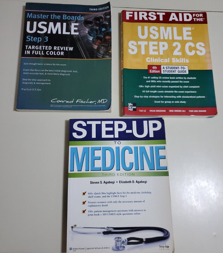 Lot of 3 USMLE prep study guide books (pre-owned) paperbacks | eBay