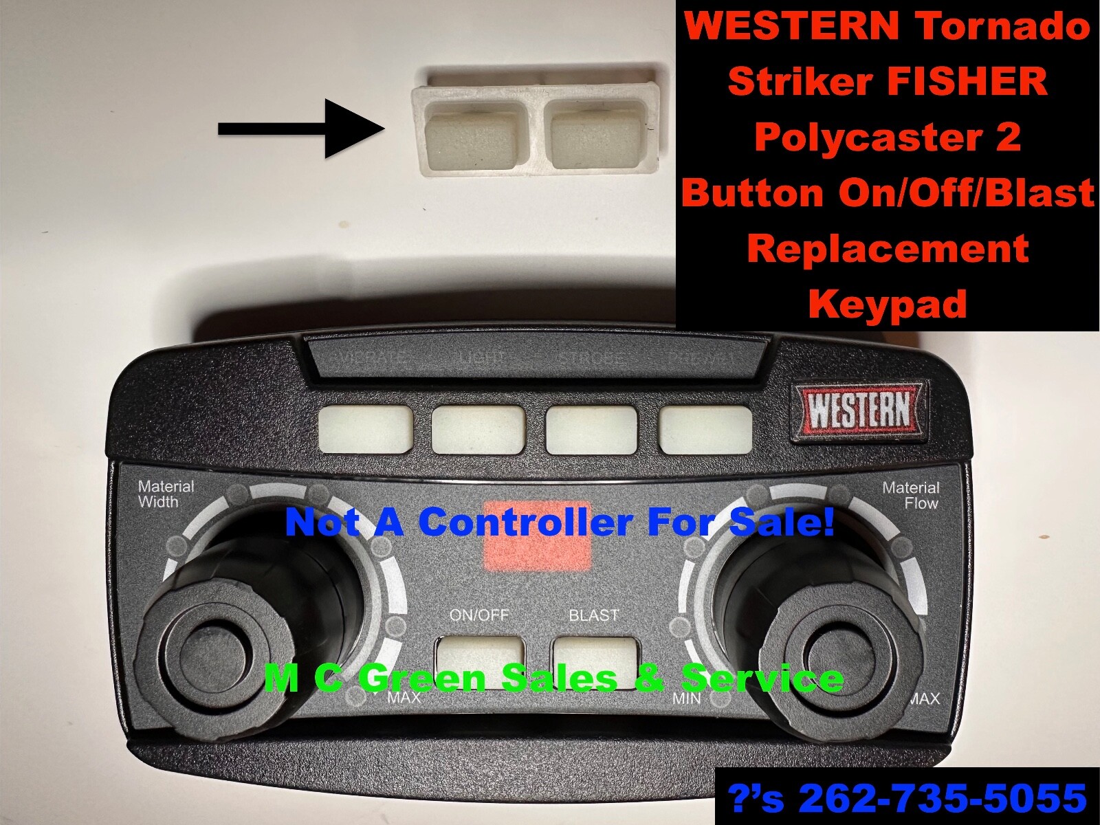 Western Tornado Striker FleetFlex Replacement 2 Button Keypad For ...