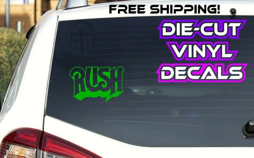 LIME GREEN Rush Vinyl Sticker Decal car truck window, laptop, 80s rock ...