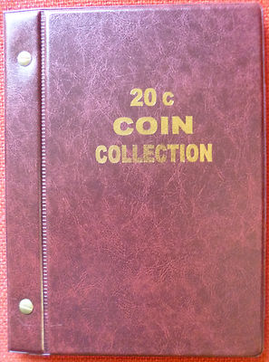 VST AUSTRALIAN 20c COIN ALBUM 1966 to 2023 MINTAGES PRINTED - RED ...