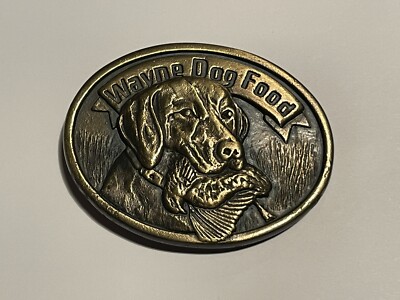 Vintage 1984 Wayne Dog Food Belt Buckle | eBay