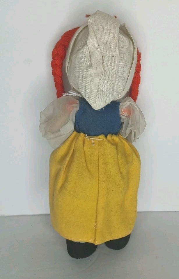 Vintage 1960s Japanese Cloth Doll With Yarn Hair In Traditional Attire ...