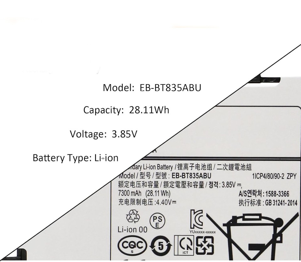 For SAMSUNG GALAXY TAB S4 10.5 SM-T830 SM-T835 BATTERY EB-BT835ABU GH43 ...