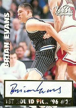 Brian Evans autographed Basketball Card Magic 1997 Score Board Visions ...