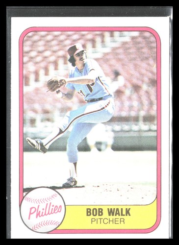 Bob Walk 1981 Fleer #14 RC Rookie (Philadelphia Phillies) | eBay