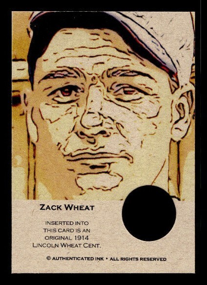 #TN0072 ZACK WHEAT 1914 Penny Collector Baseball Coin Card | eBay
