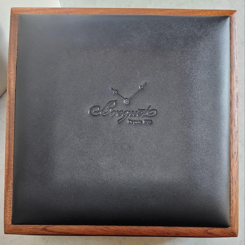 Breguet Watch Box Wood Presentation Case Leather Top with Pillow outer ...