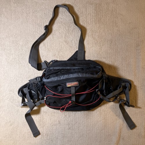 Eddie Bauer Hiking Fanny Pack Waist Belt Shoulder Strap Bottle Holders ...