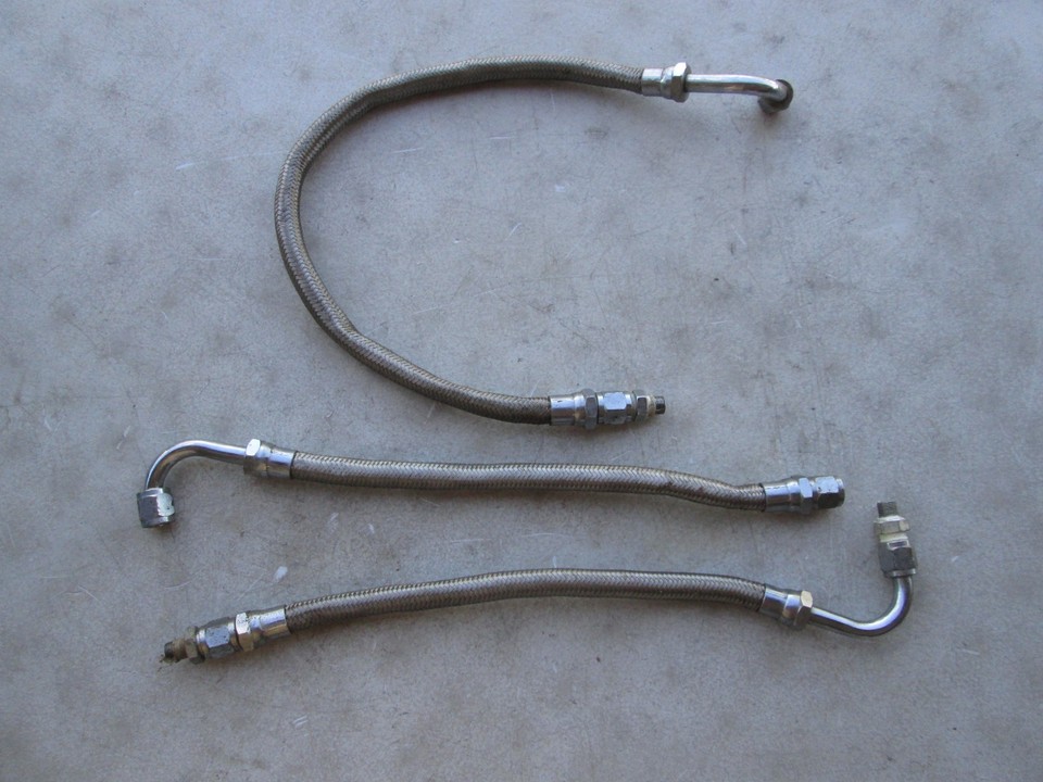 Harley-Davidson Steel Braided Oil Lines Panhead Shovelhead Chop Bobber ...
