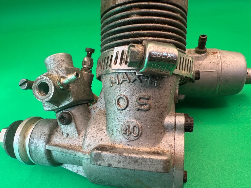 Vintage Metal RC AIRPLANE NITRO ENGINE MAX - H OS 40 - ST5 | eBay
