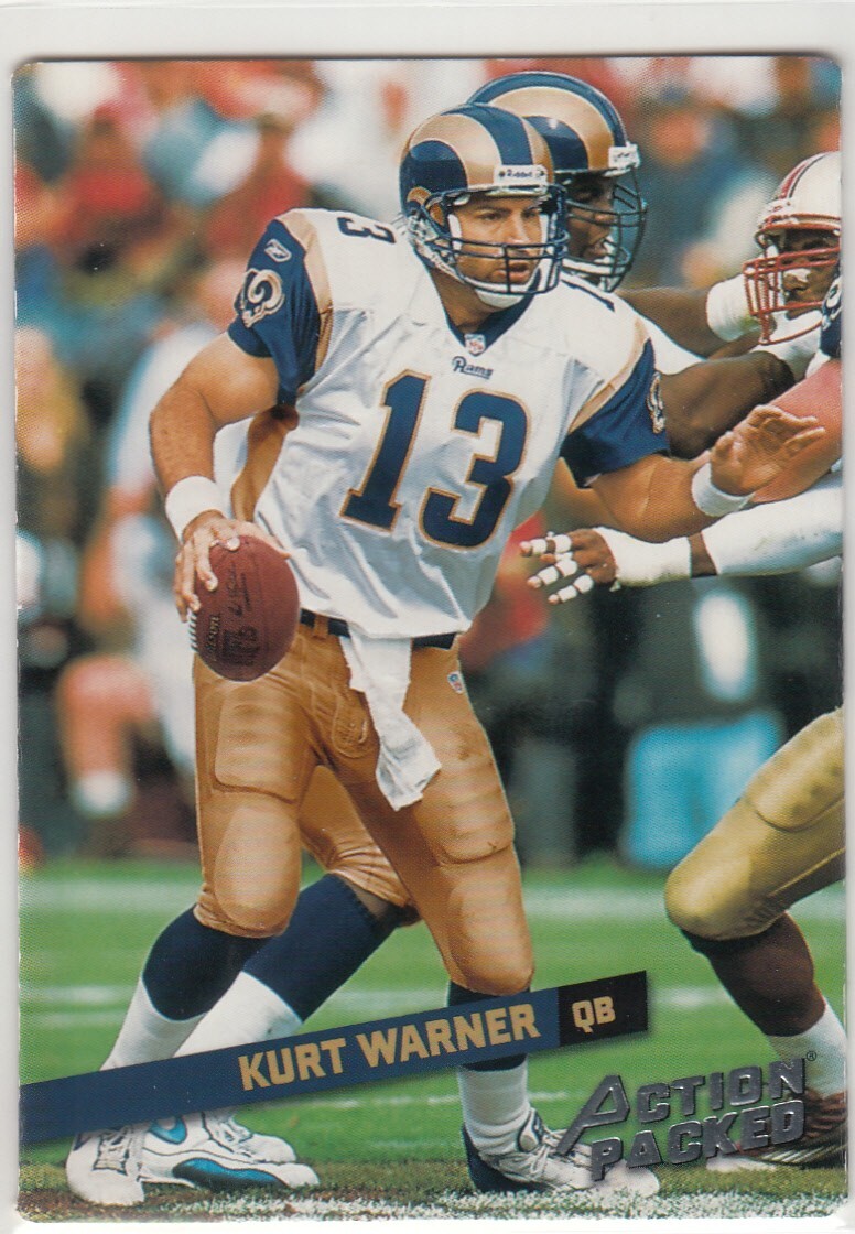 2002 Rookies & Stars Action Packed Silver /500 KURT WARNER Rams ...