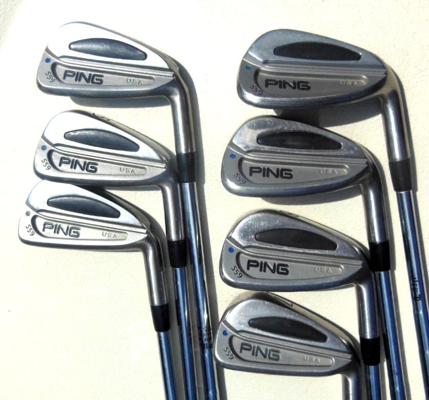 Ping S59 Blue Dot 4-PW Iron Set Stiff Flex Steel Shaft Std Length ...