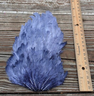 Lot 275, Dyed Dark Gray Grey India Hen Back Saddle Feathers for Fly ...