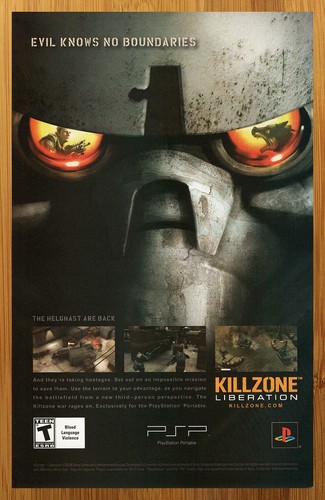2006 Killzone: Liberation PSP Vintage Print Ad/Poster PS3 PS4 Official ...