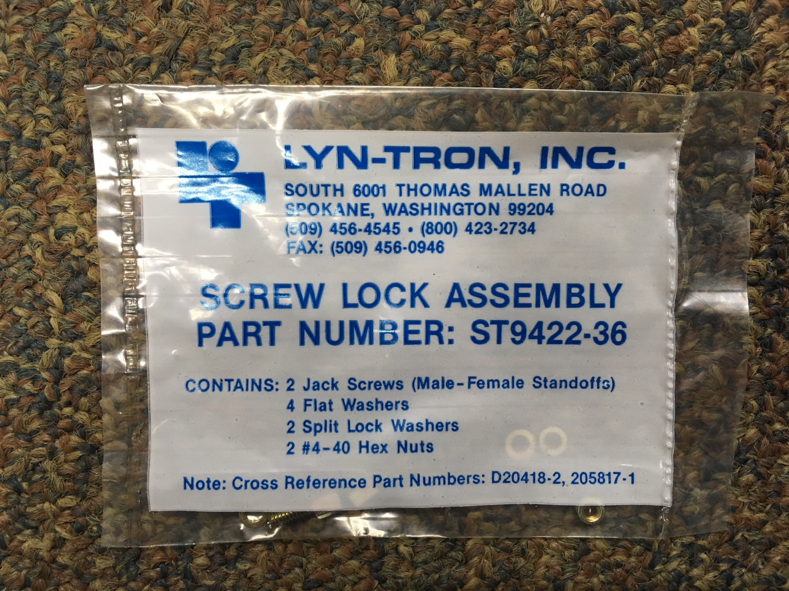 QTY 10 - LYN-TRON ST9422-36 / D20418-2 / 205817-1 SCREW LOCK ASSEMBLY ...