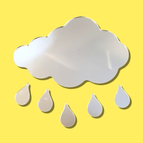 Cloud and Raindrops Shaped Acrylic Mirrors - Various Sizes | eBay