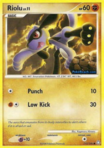 Pokemon - Riolu - 117/146 - Common - Legends Awakened - LP 412897559439 ...