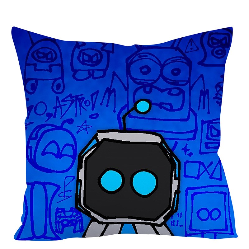 3D Astro Bot Throw Pillow Case Robot Cushion Cover Sofa Office Decor UK ...