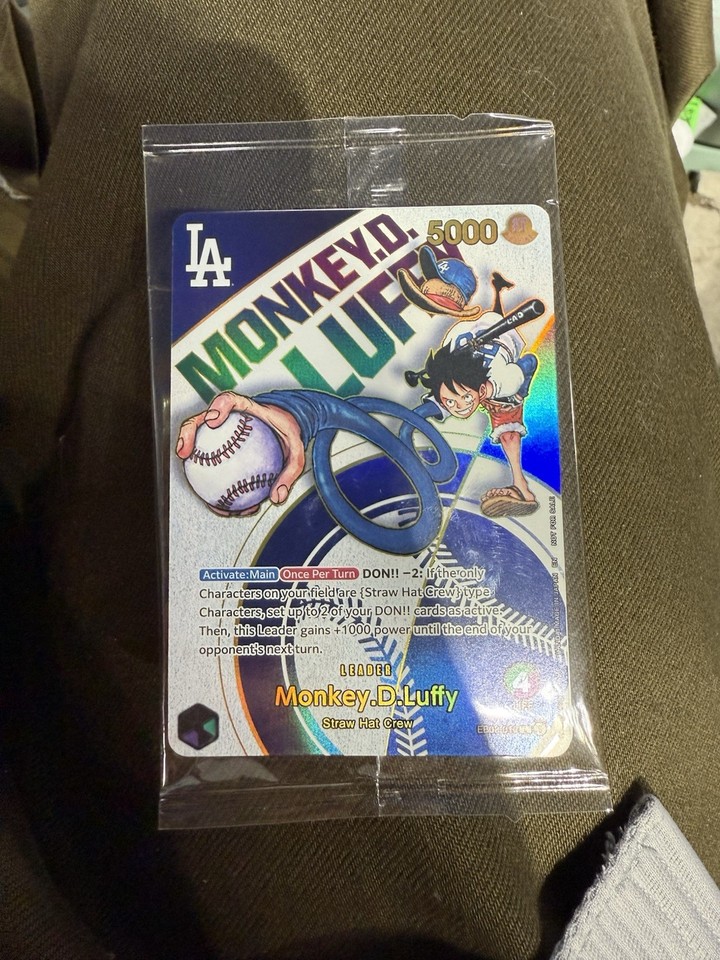2025 Los Angeles Dodgers One Piece Monkey D Luffy Promo Card | eBay