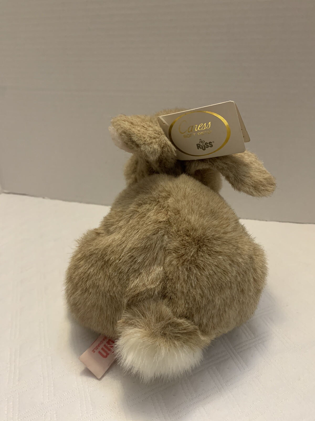 Russ Bruin Bunny Rabbit Plush Brown White Soft Plush Stuffed Animal 8 ...