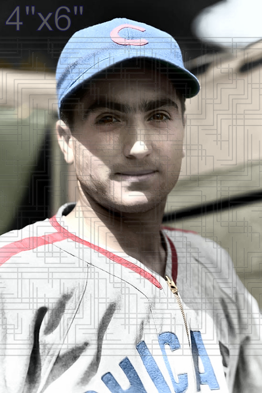 Lennie Merullo - 1939 Chicago Cubs - choose a style - colorized print ...