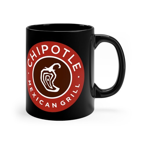 Chipotle Mexican Grill 11oz Coffee Tea Black Mug | eBay