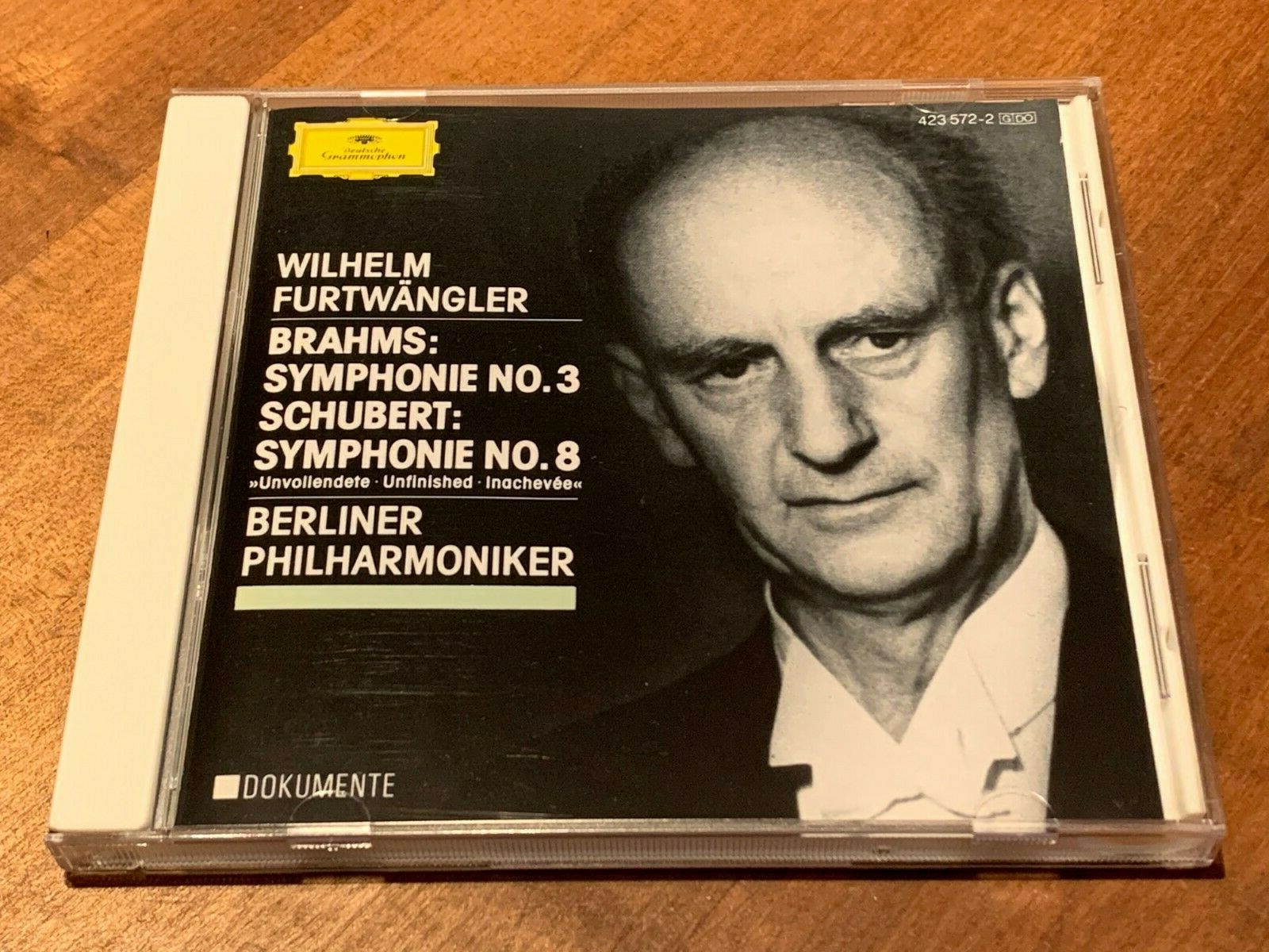 Brahms Symphony No.3 Schubert Symphony No.8 FURTWANGLER DGG CD 423572-2 ...