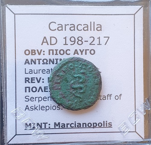 #M405# Roman provincial bronze coin of Caracalla from 198-217 AD ...