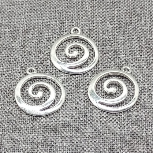 5pcs of 925 Sterling Silver Swirl Spiral Charms | eBay