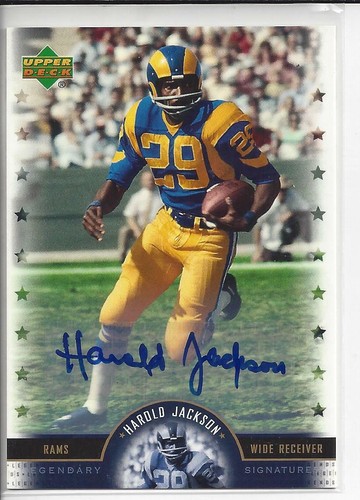 2005 Upper Deck NFL Legends - Legendary Signatures Harold Jackson #LS ...