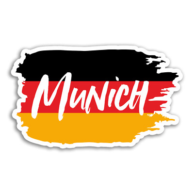 2 x 10cm Munich Vinyl Stickers - Germany Flag Fun Sticker Laptop ...