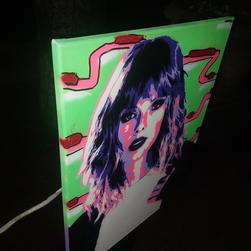 Taylor Swift Painting 16x20 Spray Paint Stencil Art By Folkrootzj | eBay
