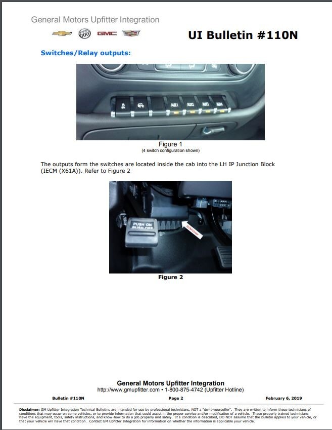 2014-2025 GM UPFITTER CHEVY GMC JUNCTION BLOCK CONNECTOR AUX SWITCHES ...