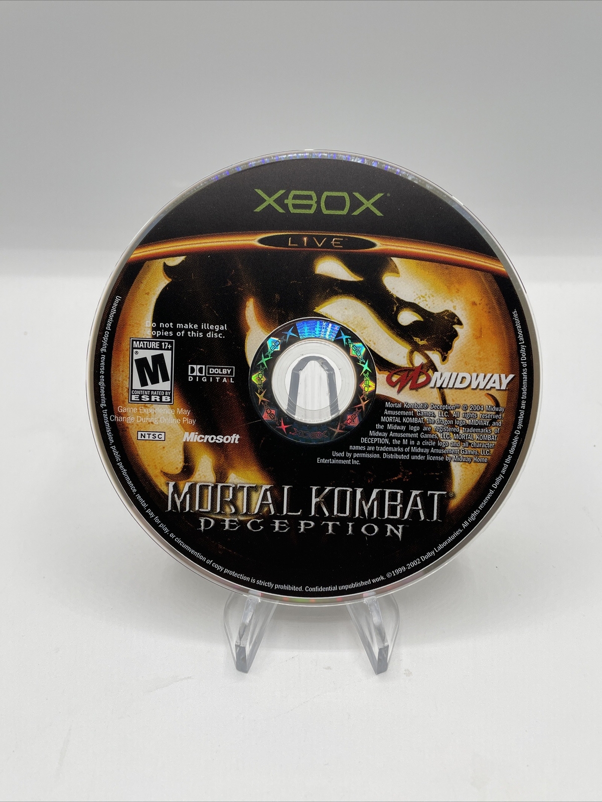 Mortal Kombat Deception Microsoft Xbox Game Disc Only | eBay