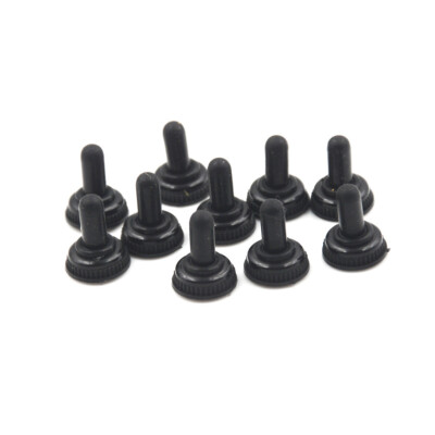 10X 6MM Black Mini Toggle Switch Rubber Resistance Boot Cover Cap ...