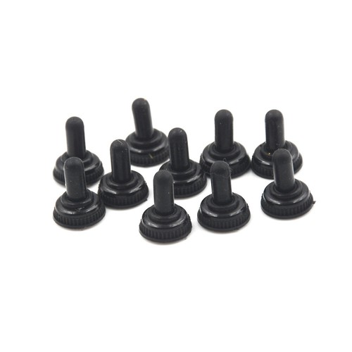 10X 6MM Black Mini Toggle Switch Rubber Resistance Boot Cover Cap ...