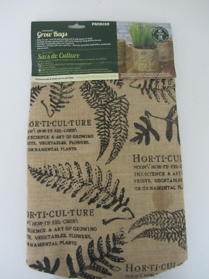 NEW Panacea 10 Gallon Burlap Reusable Grow Bag Pot Handles Botanical | eBay