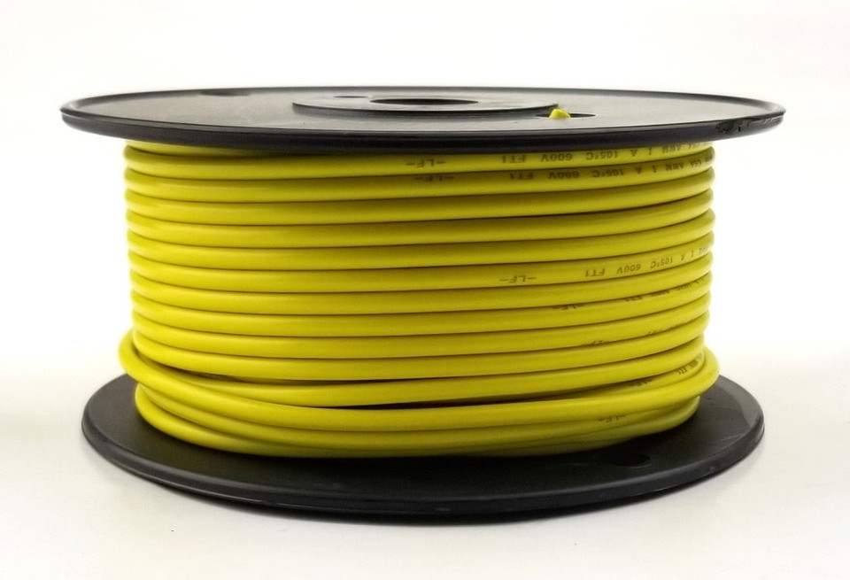 H614-04-25 25FT 14AWG YELLOW Stranded Appliance & Marine 600V Wire ...