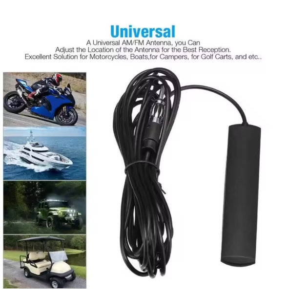 Powerfull Universal Car Hidden Amplified Antenna AM/FM Radio Ariel 12V ...