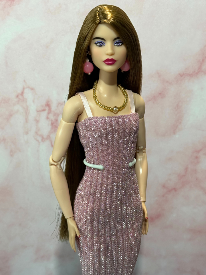 OOAK Custom Reroot Barbie doll, Long Brown Hair, Made to Move, Looks | eBay