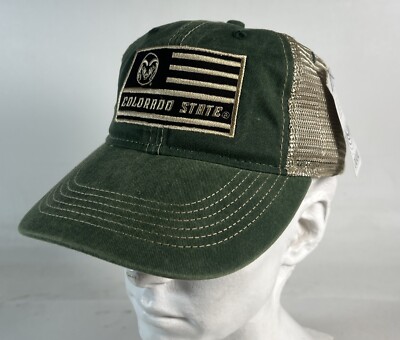 NWT Colorado State Ram USA Flag SnapBack Trucker Hat Mesh Back Ouray | eBay