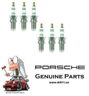 Porsche 911 Boxster Set of 6 Spark Plugs OEM GENUINE Bosch FGR6KQE | eBay