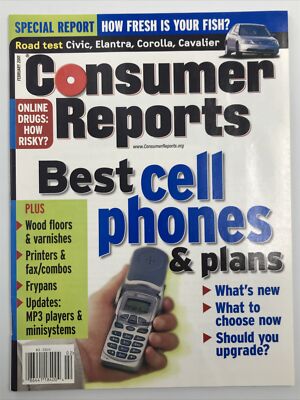 Consumer Reports Back Issue Best Cell Phones & Plans February 2001 | eBay