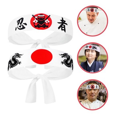 8 Pcs Japanese Costume Headband Ninja Headbands Chef Bandana Cooking ...