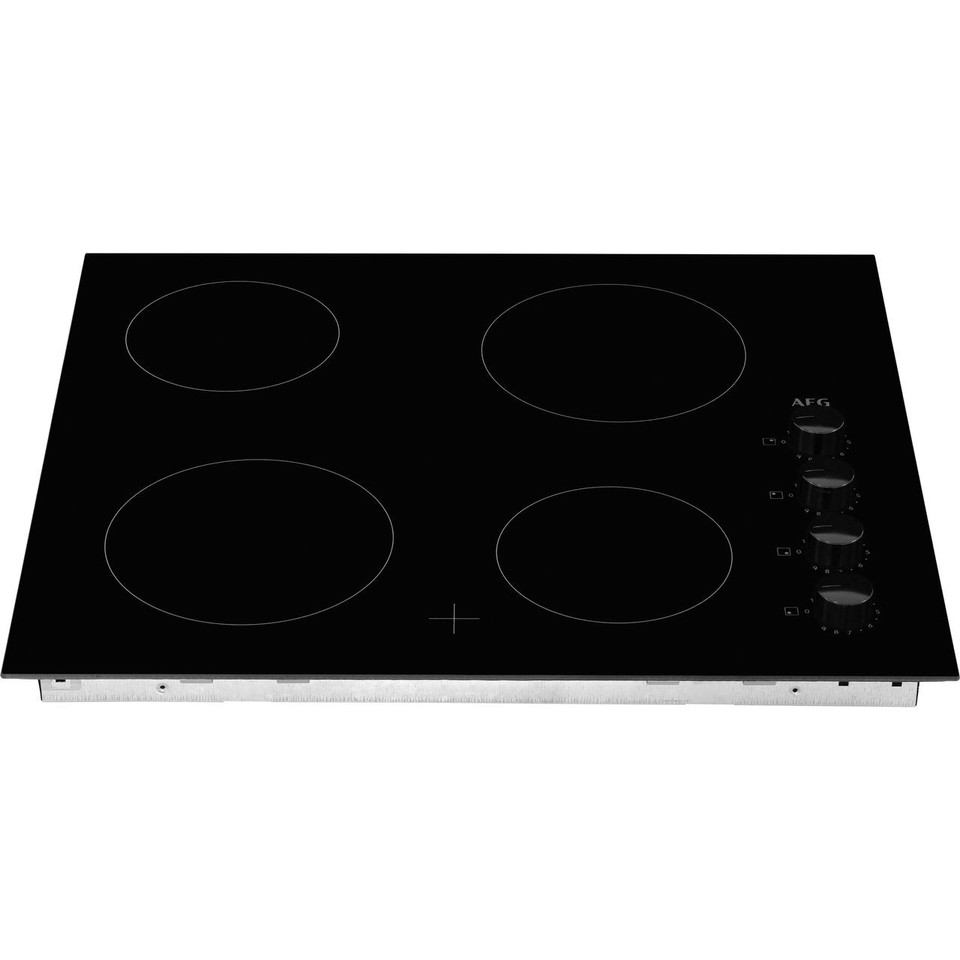 AEG HK614000CB 59cm 4 Burners Ceramic Hob Black 7332543629374 | eBay UK