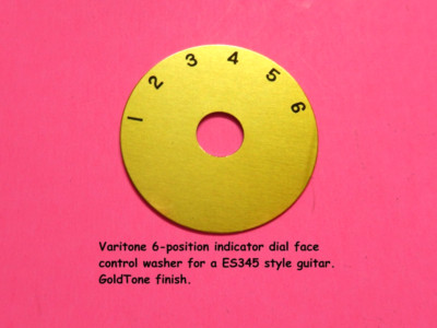 Varitone 6 Position Switch DIAL Control Number Plate ES345 style Guitar ...